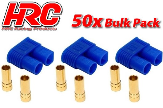 Hrc racing HRC9053C Connector - EC3 - Female (50 pcs) - Gold HRC Racing ...